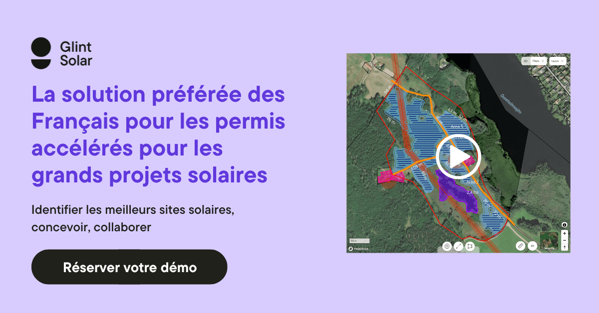 Logiciel Glint Solar pour les développeurs solaires photovoltaïques à grande échelle